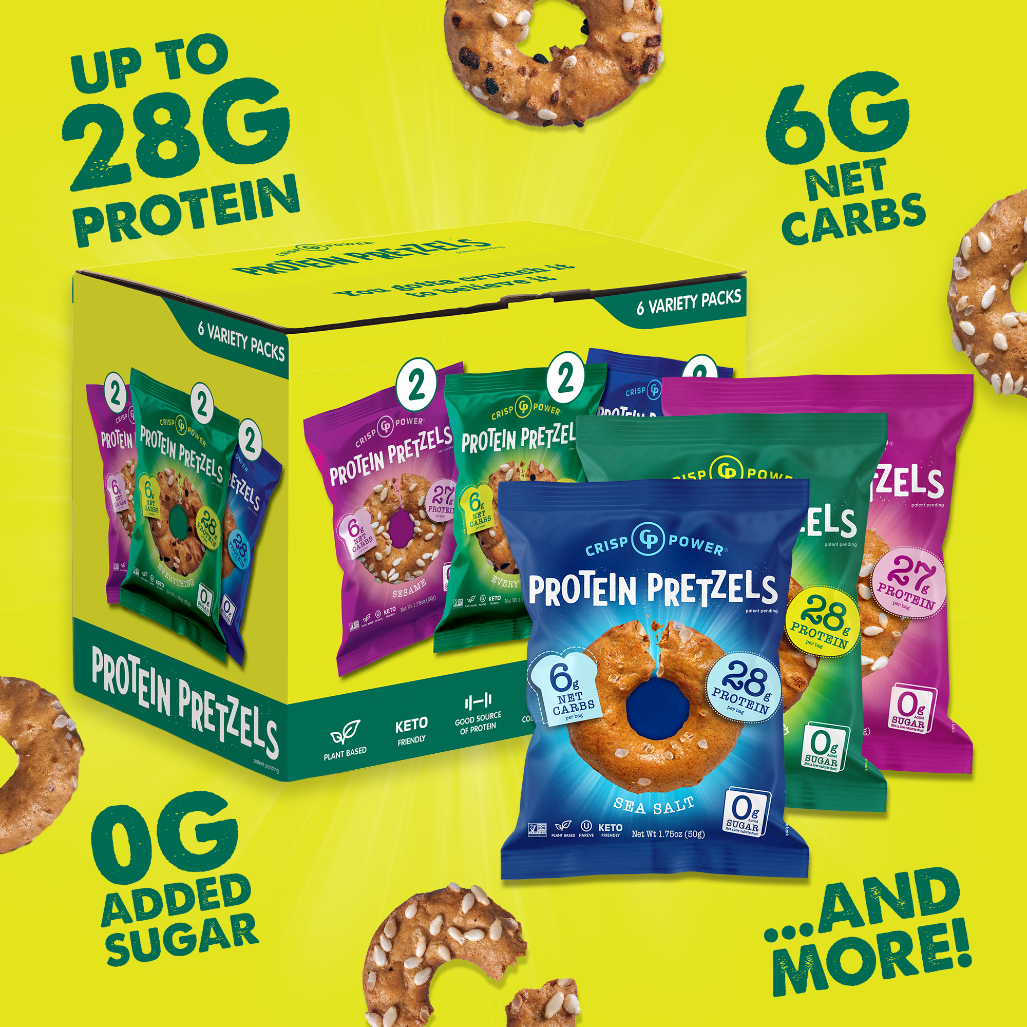 Crisp Power Protein Pretzels