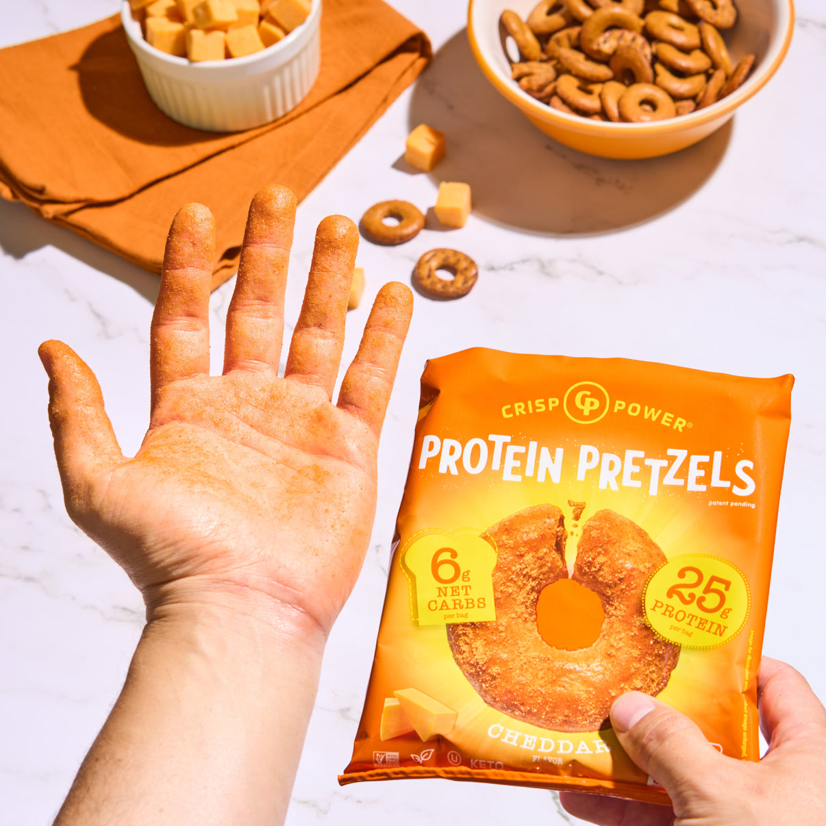 Cheddar - Protein Pretzels – Crisp Power