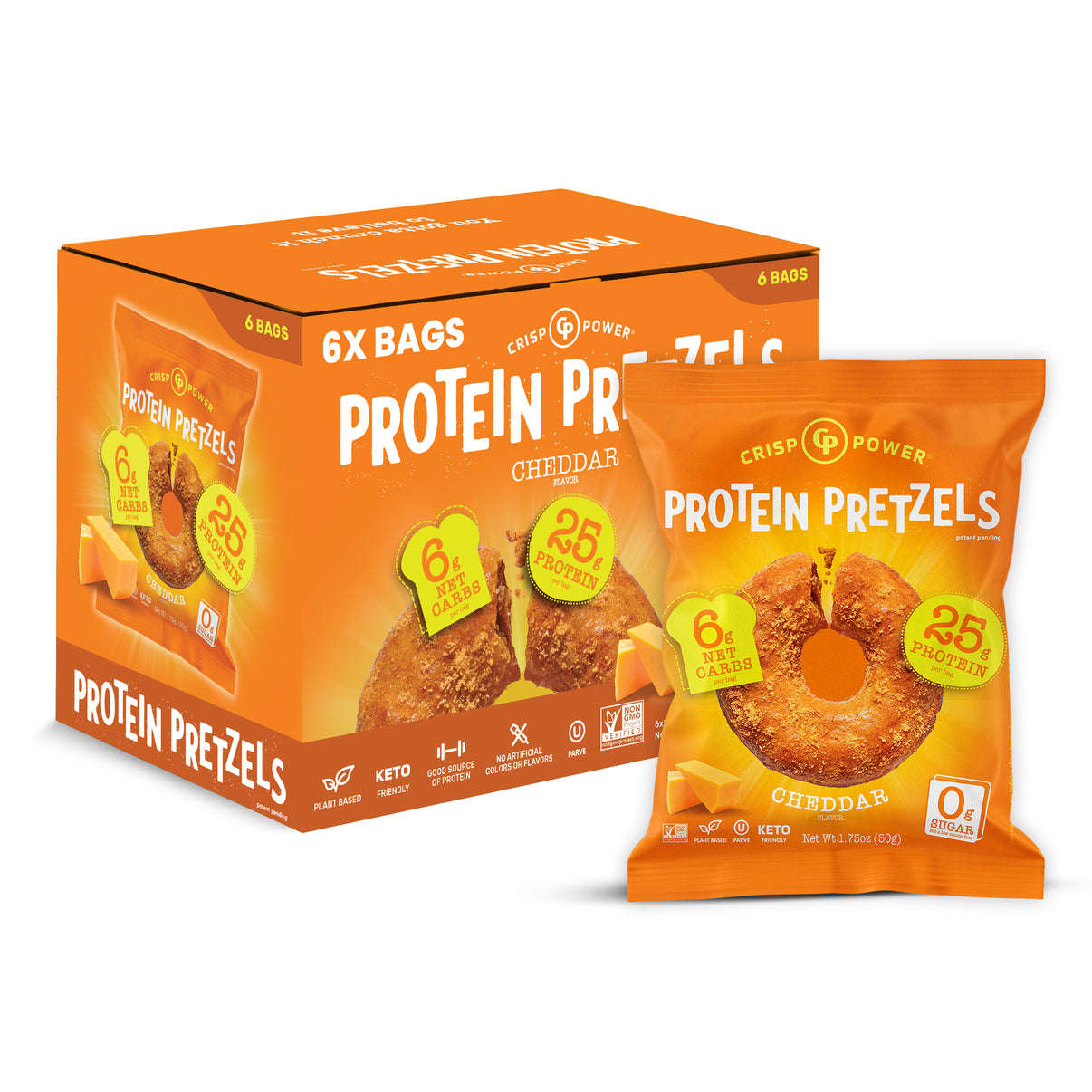 Cheddar - Protein Pretzels – Crisp Power