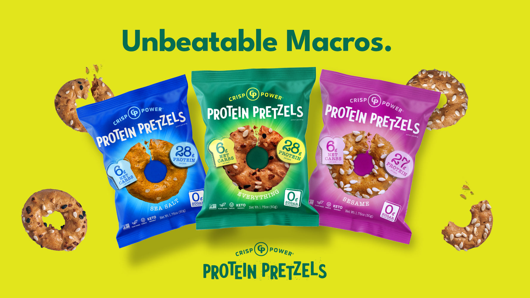 Crisp Power Protein Pretzels